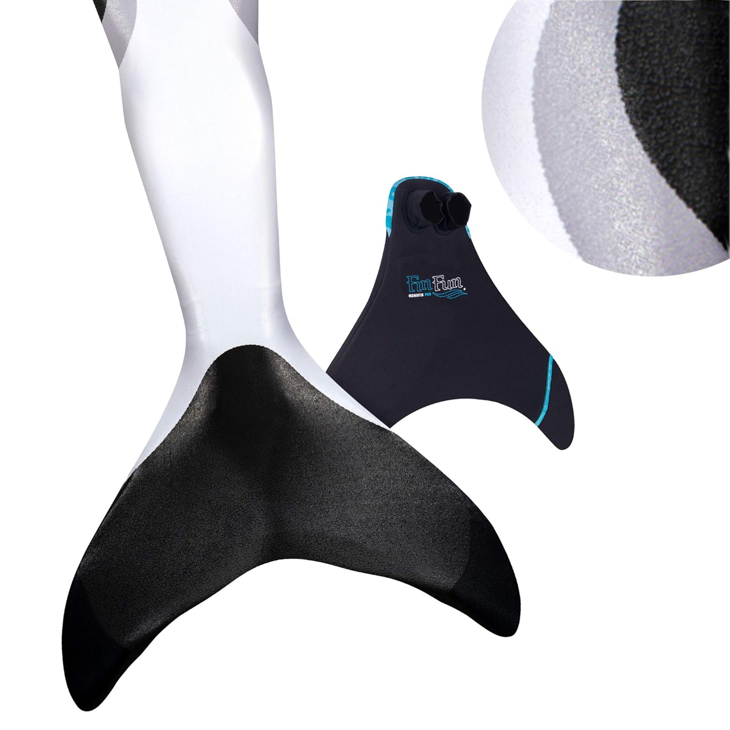 Swim Fins Orca Fin Fun Mermaid Tail Reinforced Tips Child 12 Monofin Sports