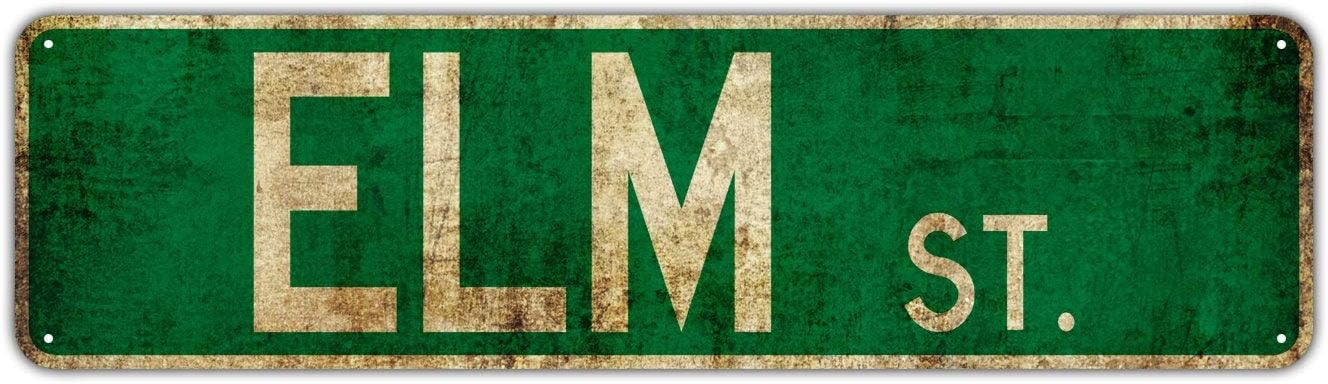 Amazon.com: Lplpol Aluminum Sign, Elm St. Street Sign Rustic Vintage ...