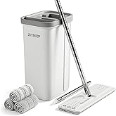 Amazon.com: JOYMOOP Mop and Bucket with Wringer Set, Hands Free Flat Floor Mop and Bucket, with ...