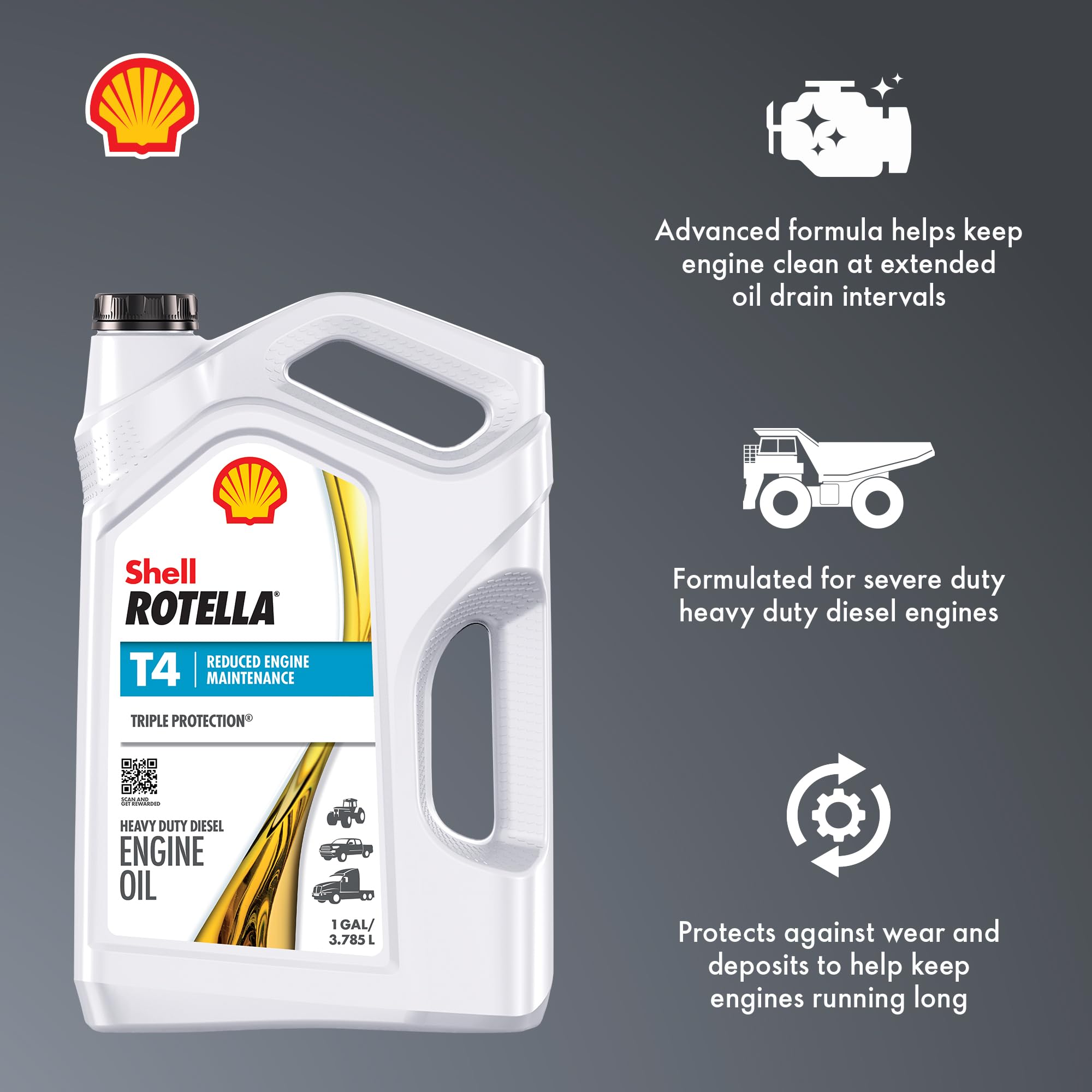 Mua Shell Rotella T4 Triple Protection 10W-30 Motor Oil, 1 Gallon (3 ...