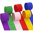Amazon.com: Suaxova 6 Rolls 492ft Crepe Paper Streamers, 6 Colors Pack ...
