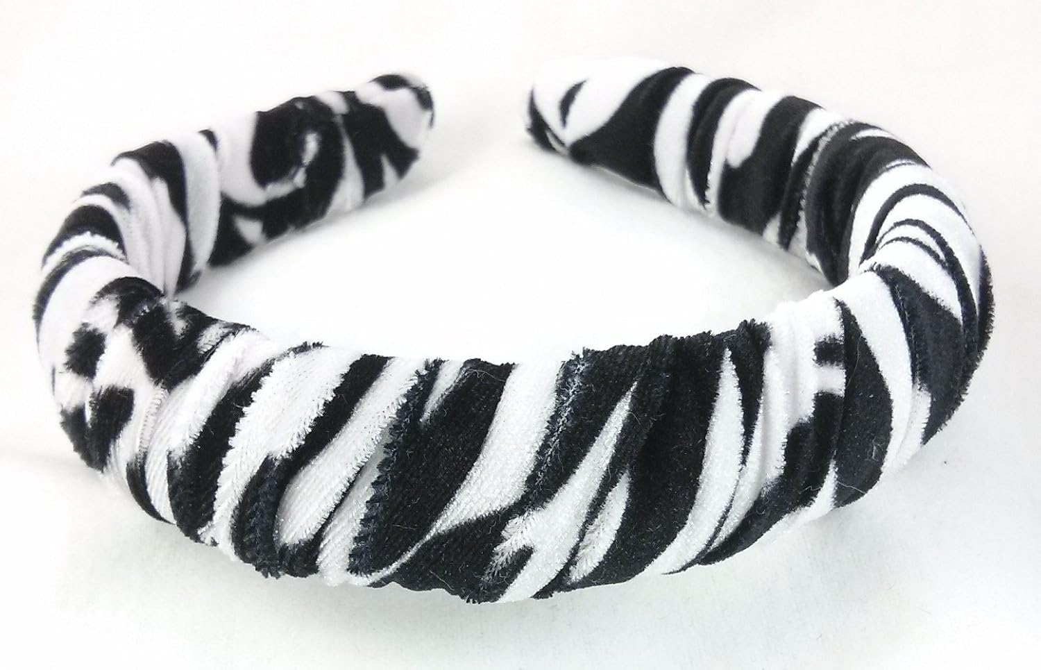 Amazon.com : Zebra Pattern Velvet Padded Headband - Made in the USA ...