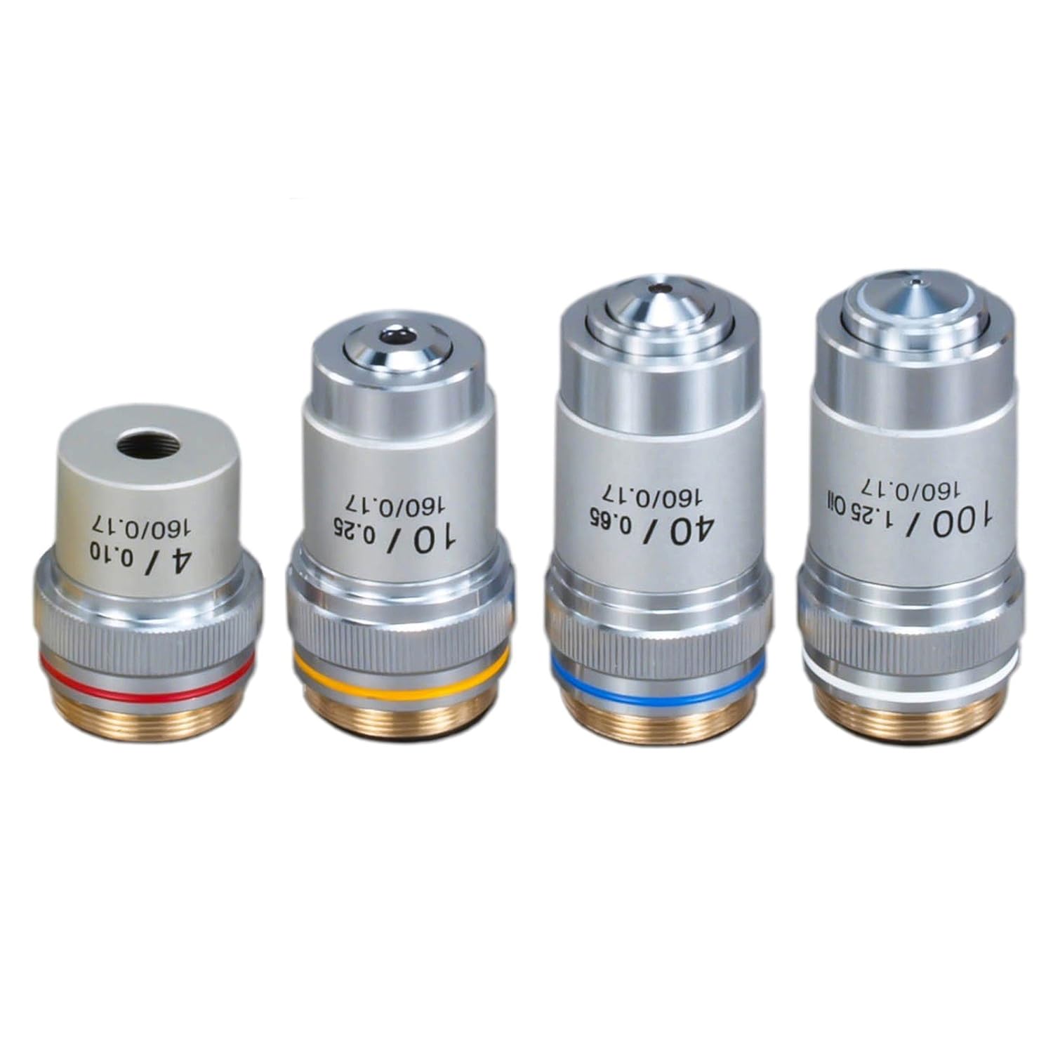 Buy OMAX Achromatic Microscope Objective Lenses Set With Silver Coating