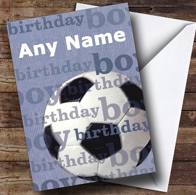 Football Fan Boy Personalised Birthday Card: Amazon.co.uk: Office Products