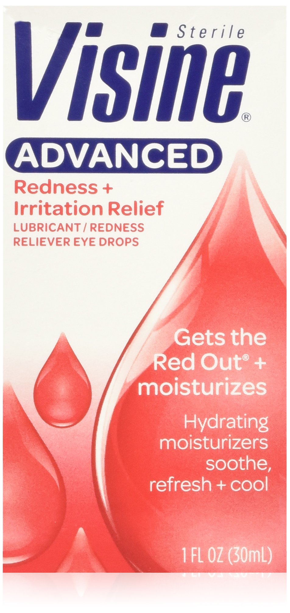 Buy Visine® Sterile Advanced Redness + Eye Drops, 1fl oz (Pack of 3 ...