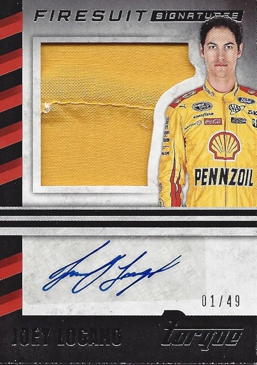 JOEY LOGANO 2016 Panini Torque FIRESUIT SIGNATURES AUTOGRAPH (Yellow ...