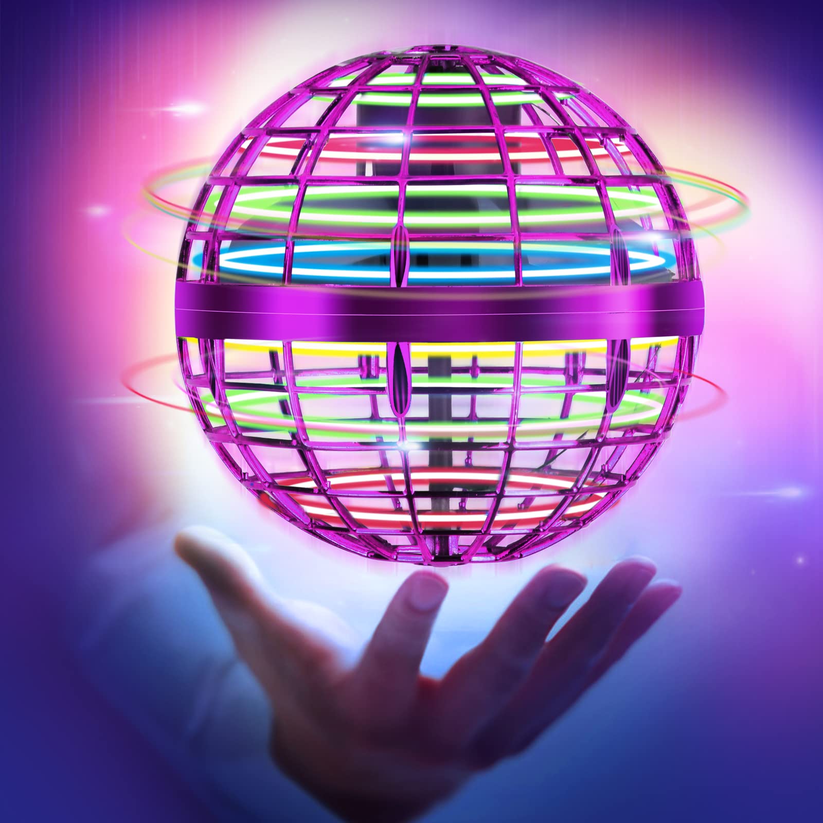 Flying Orb Ball nebula orb toy?2022 Upgraded?Built In Rgb Light 360 ...