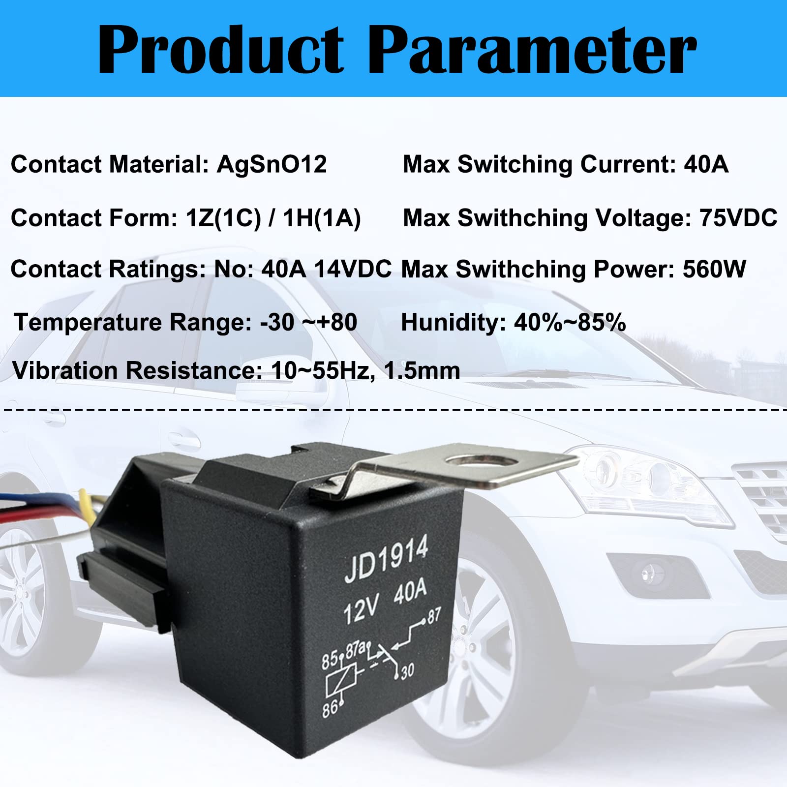 Mua Kalmaegee 5 Pack 5 PIN 12V Relay with Harness, 40AMP 12 Volt Relay ...