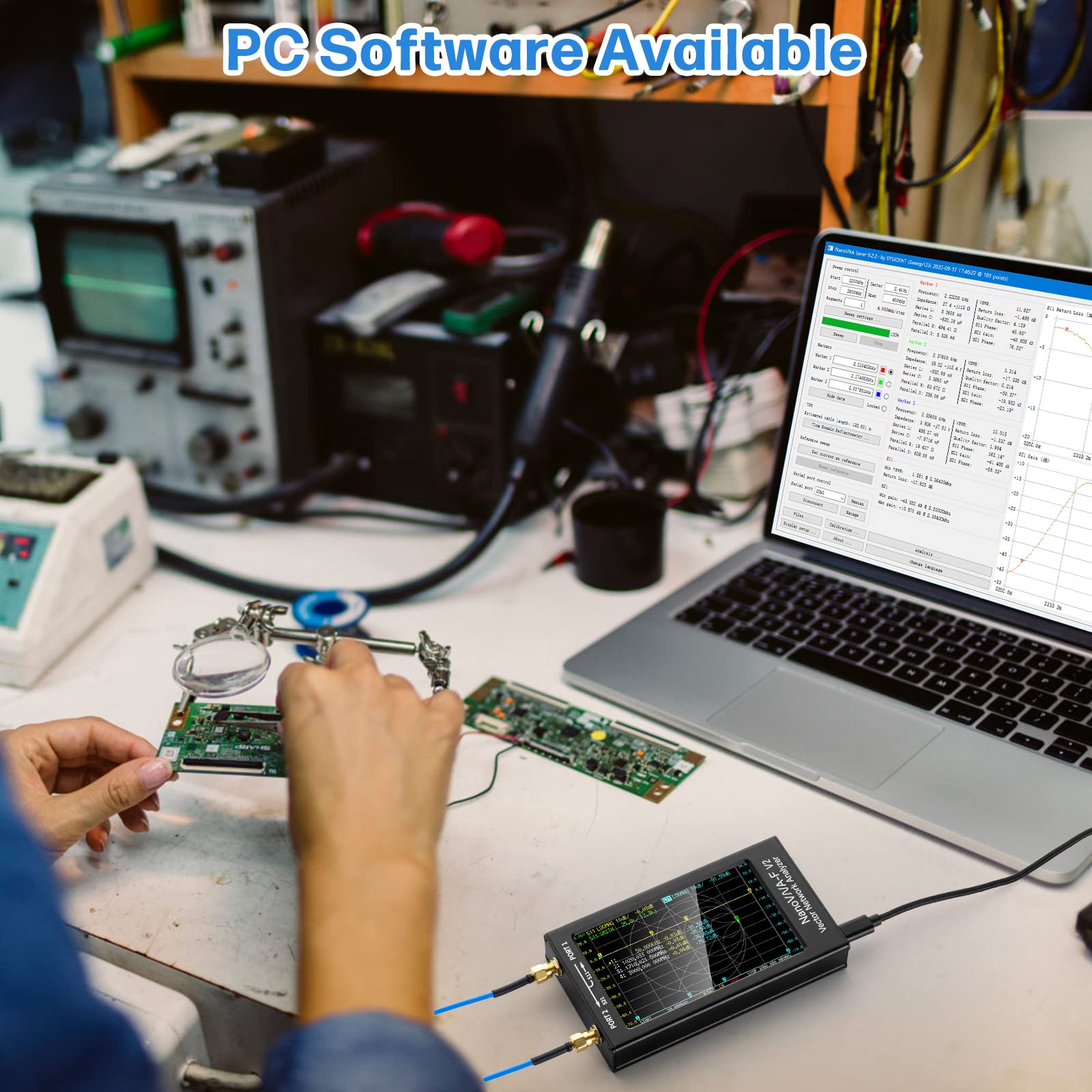 Mua AURSINC NanoVNA-F V2 Vector Network Analyzer 4.3inch 50KHz-3GHz HF VHF UHF Antenna Analyzer ...