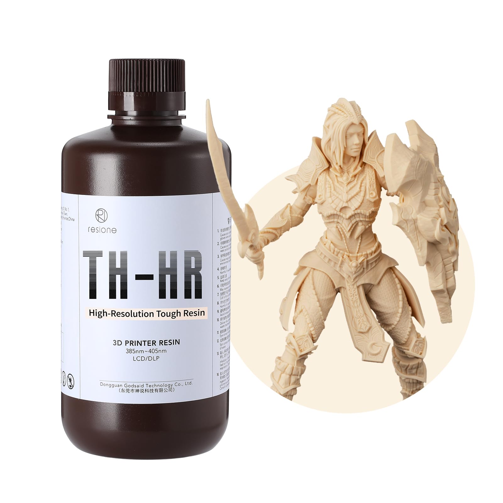 RESIONE Tough 3D Printer Resin – TH-HR High-Resolution Tough Resin with ...