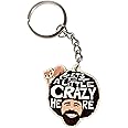 Amazon.com: PeachyApricot Bob Ross Lets Get Crazy Keychain With Peapod ...