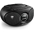 Amazon.com: Philips Portable CD Player Boombox, Stereo Dynamic Bass ...
