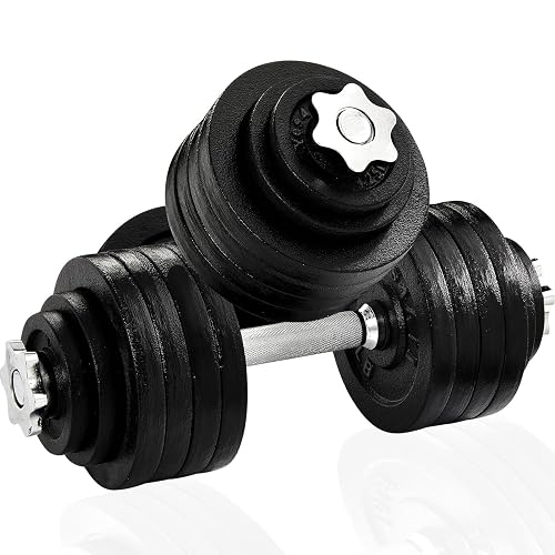 Yes4All Adjustable Dumbbell Set with Weight Plates/Connector - Exercise ...