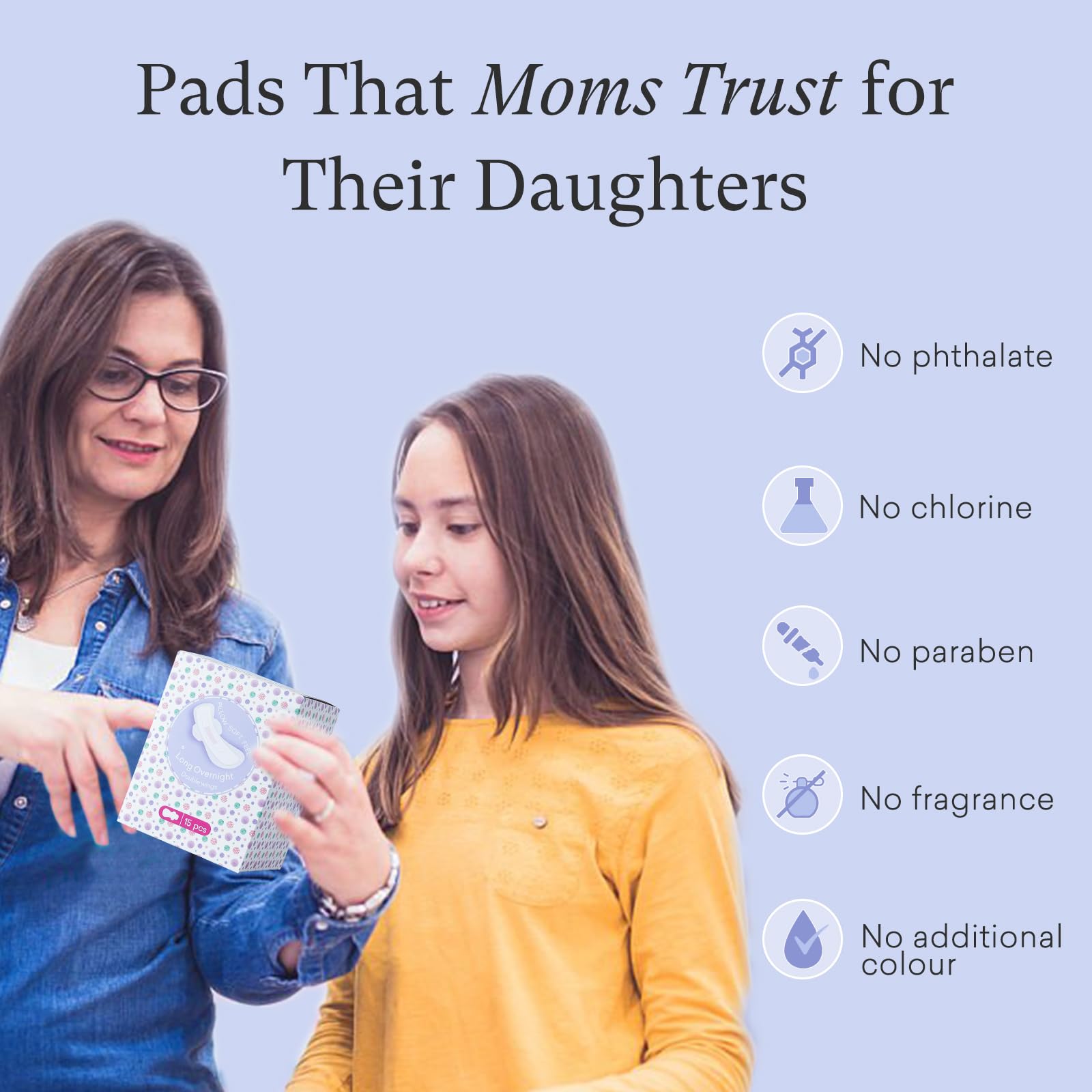 Mua Teens Maxi Period Pads with Wings for Tweens, Organic Cotton ...