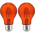 Sunlite LED Colored Filament A19 Light Bulb, 4.5 Watts, Medium E26 Base ...