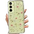 Amazon.com: LSEEKA for Samsung Galaxy A35 Clear Case with Pressed Real Dried Pink Flower Design ...