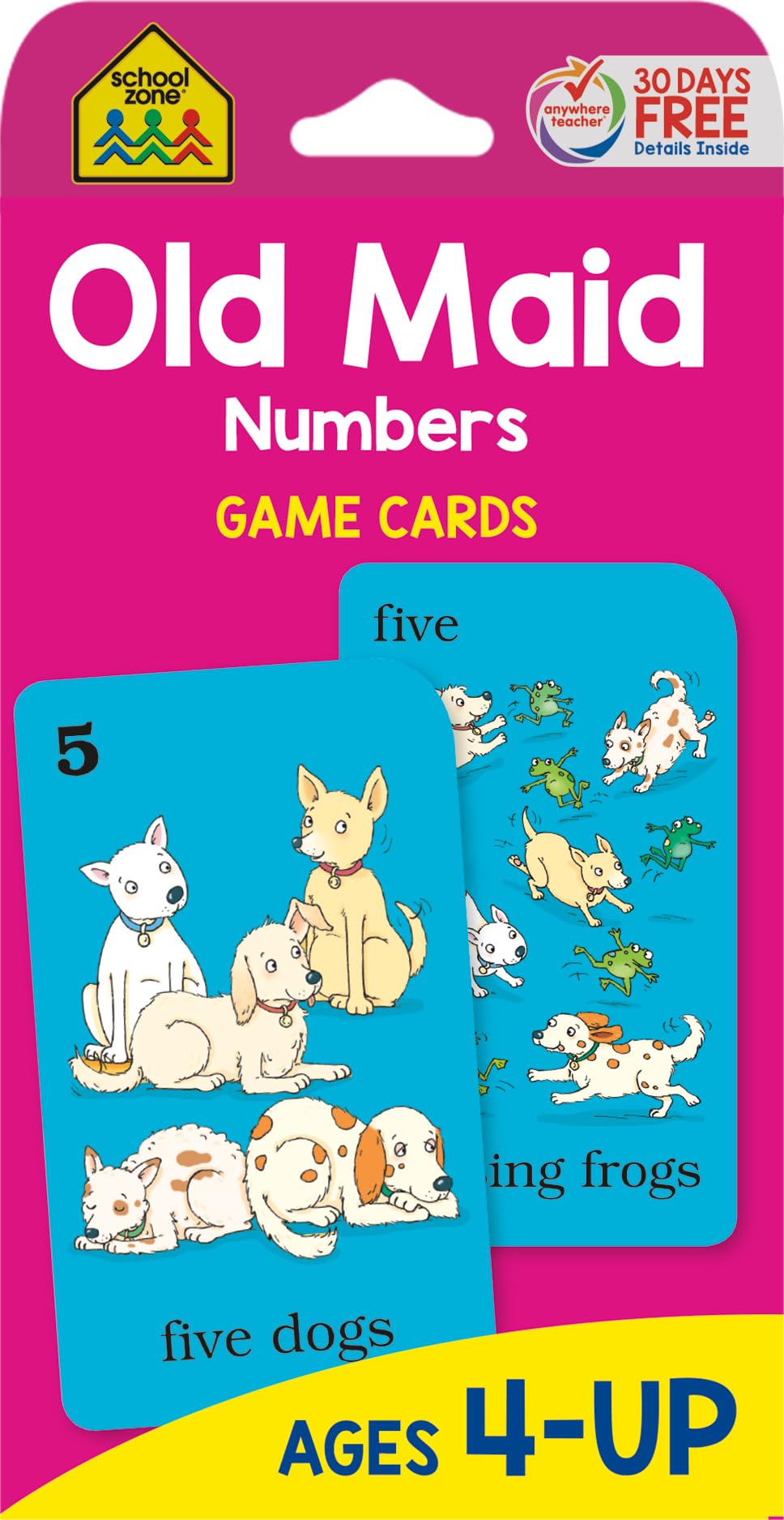 Mua School Zone Old Maid Numbers Game Cards: 56 Cards, Preschool ...