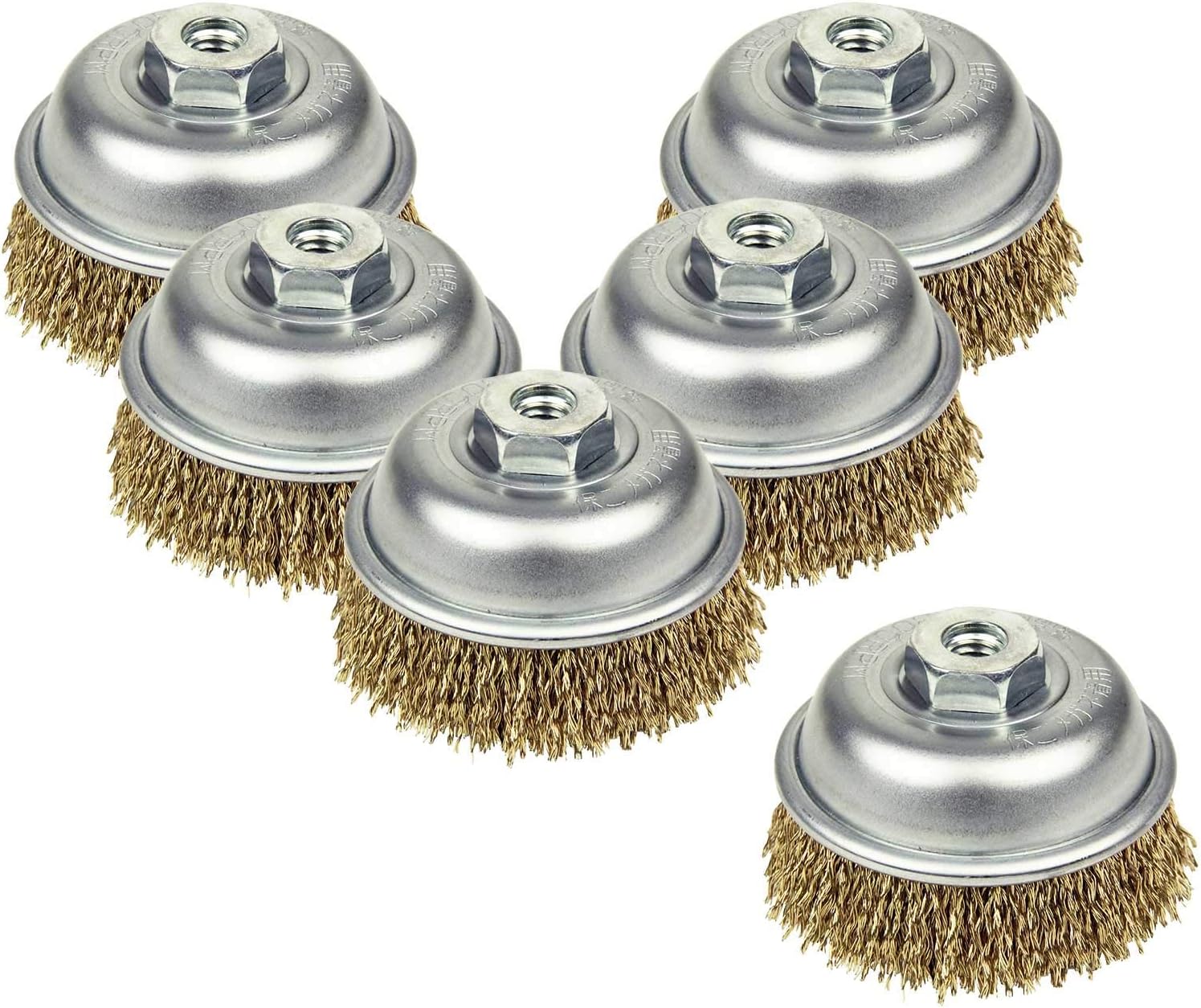 Amazon | E-Value ディスクグラインダー用 カップワイヤブラシ 75mm （まとめ買い6個セット） | ディスクグラインダー