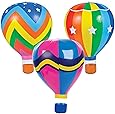 Amazon.com: (LOT OF 3) 22" Rainbow HOT AIR BALLOONS Inflatables rm4107 ...