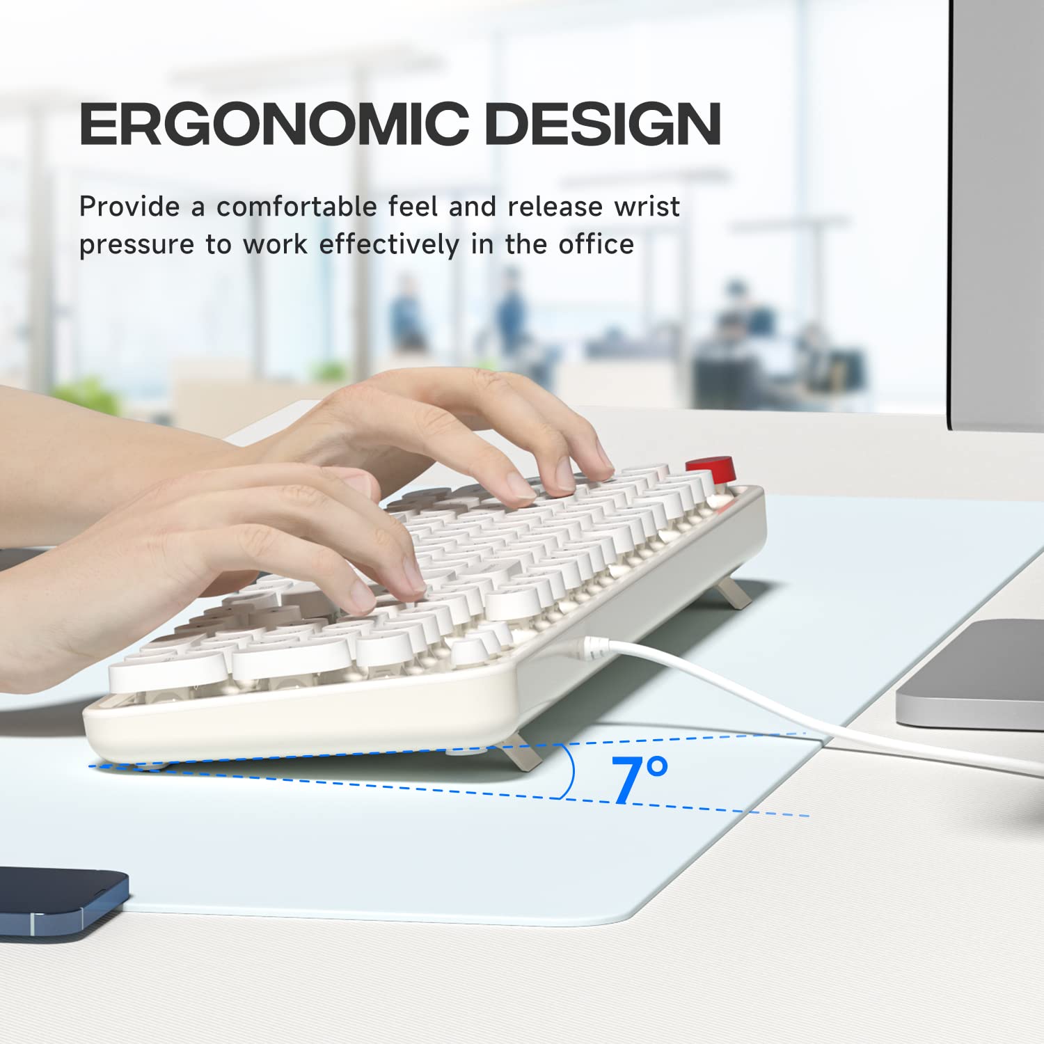 Mua Atelus USB Wired Computer Keyboard - Retro Typewriter Keyboard ...