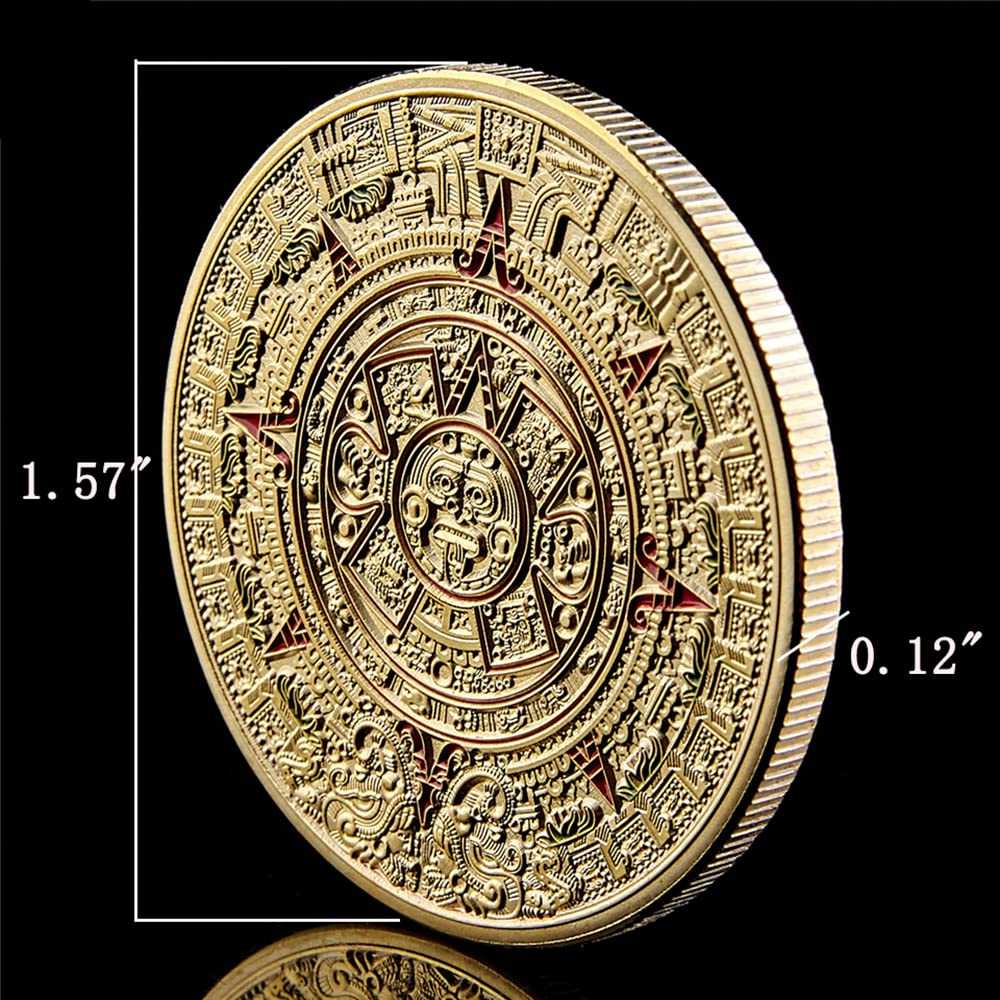 Mua Mexico Mayan Aztec Calendar Art Prophecy Culture Challenge Coin ...