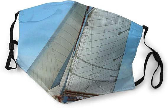 face mask Breathable Sailboat On The Sea Regatta Race Yacht and Windy ...