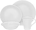 Amazon.com: Corelle Embossed Bella Faenza 16-Pc Dinnerware Set, White ...