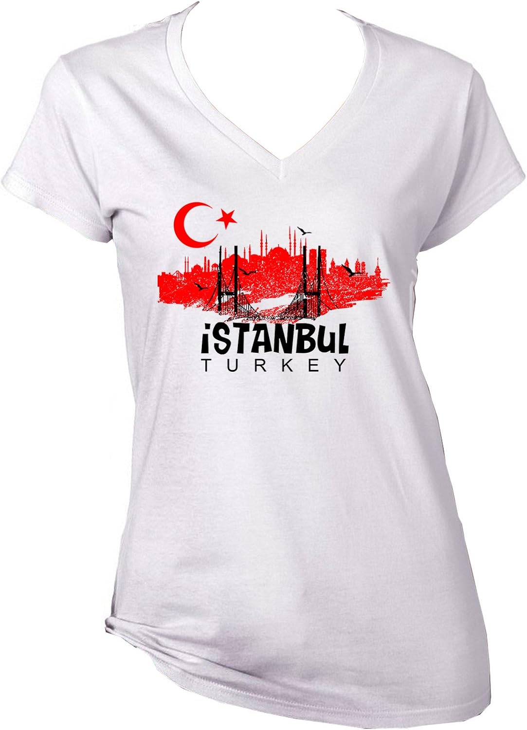 teesquare1st Women's Istanbul Turkey White T-Shirt : Amazon.co.uk: Clothing
