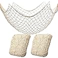 Amazon.com: 2 Pack Fish Net Decorations for Party,Natural Cotton ...