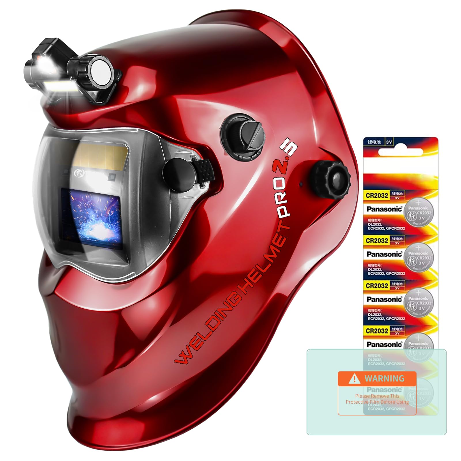 TRQWH Auto Darkening Welding Helmet with Light Solar Powered True Color ...