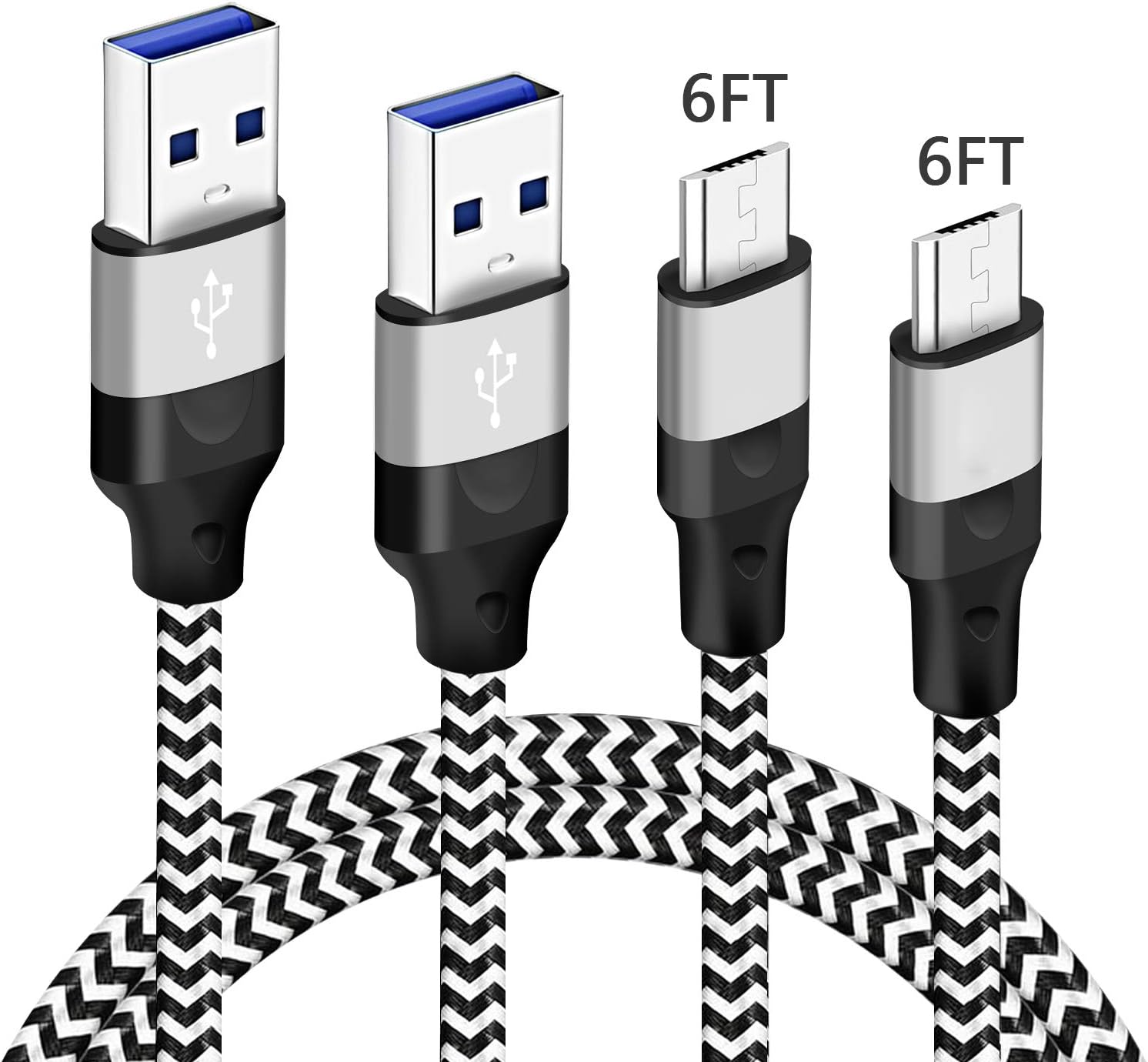 Amazon.com: Micro USB Cable 6FT 6FT Charger Cord for Moto Motorola E E6 ...