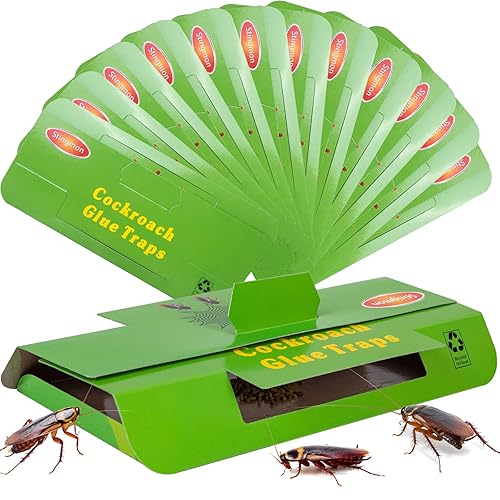 12 Pack Cockroach Trap, Cockroach Killer Indoor Home, Roach Bait, Roach ...