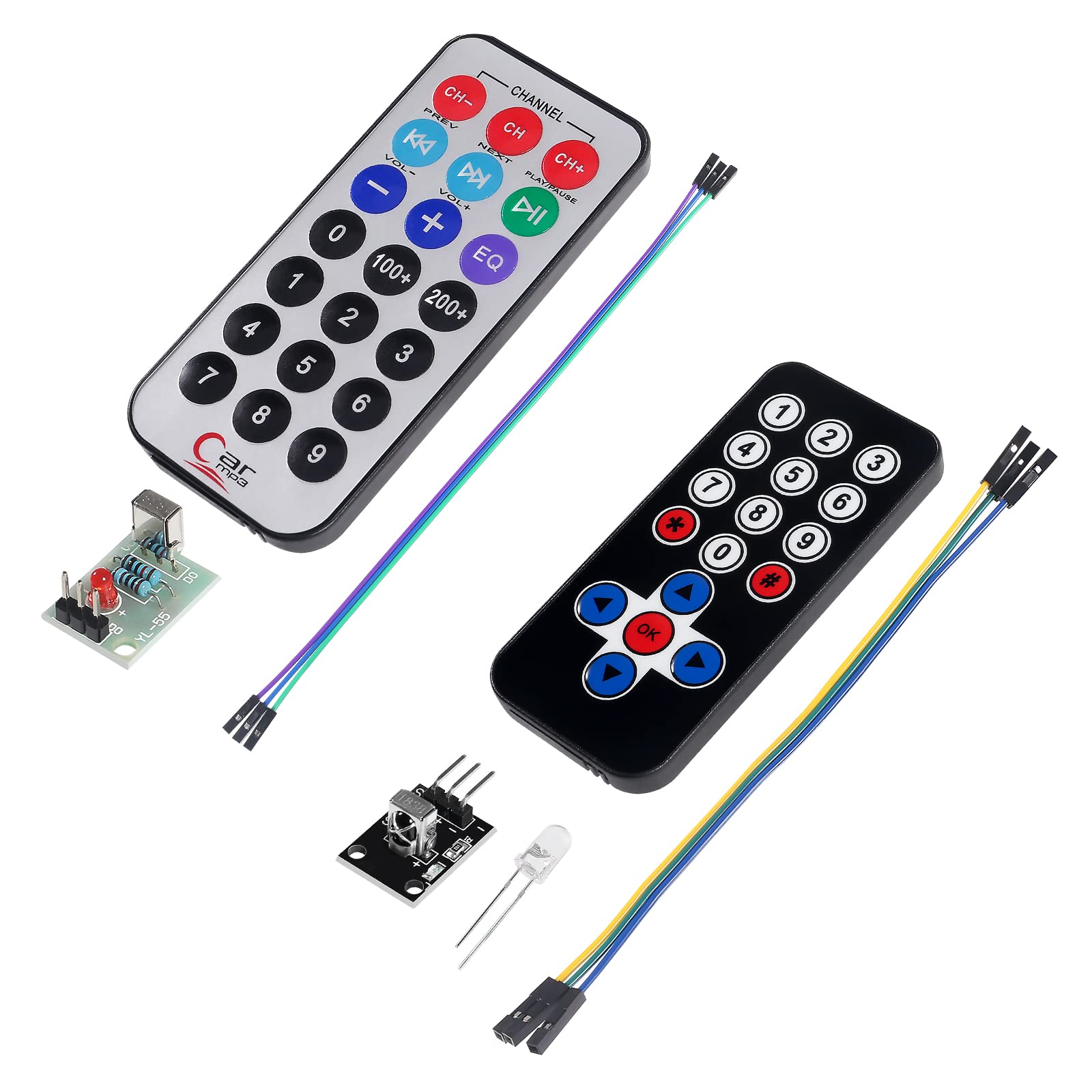 Mua Infrared IR Remote Control Sensor Module Kits, 17-Key+21-Key ...