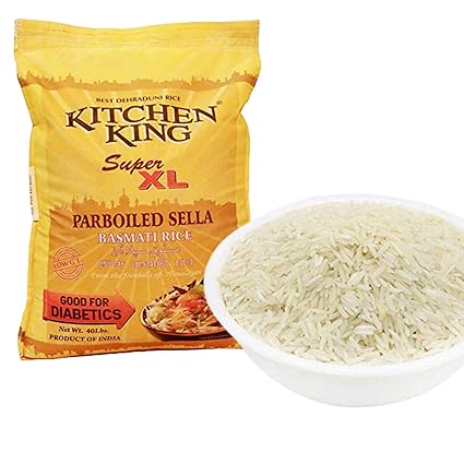 Kitchen King Super XL Parboiled Sella Basmati Rice, 5 kg: Amazon.in ...
