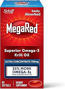 Amazon.com: MegaRed Krill Oil 750mg Omega 3 Supplement with EPA, DHA ...