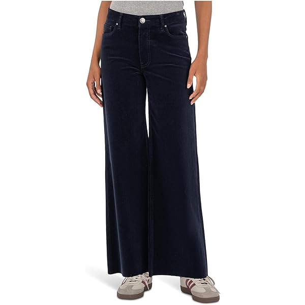 KUT from the Kloth Womens Ryan High Rise Fab Ab Super Wide Leg Raw