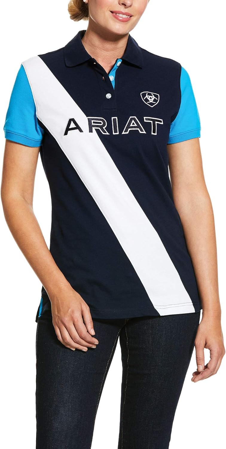 Ariat Womens Taryn Polo Shirt - Skyway Blue: Amazon.co.uk: Sports ...