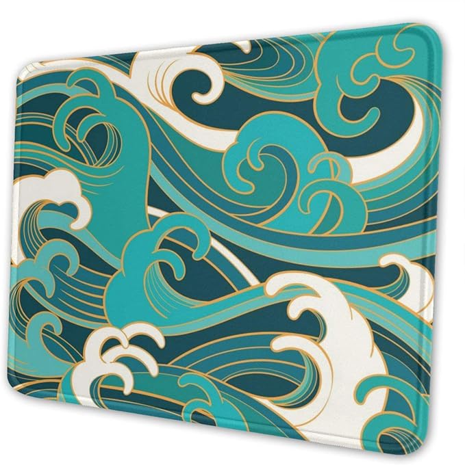 Amazon.com : Mouse pad Traditional Seamless Ocean Waves Mousepad ...