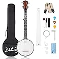 Amazon.com: Mulucky 5 String Banjo Mini - 28 Inch Travel Banjo Sapele ...