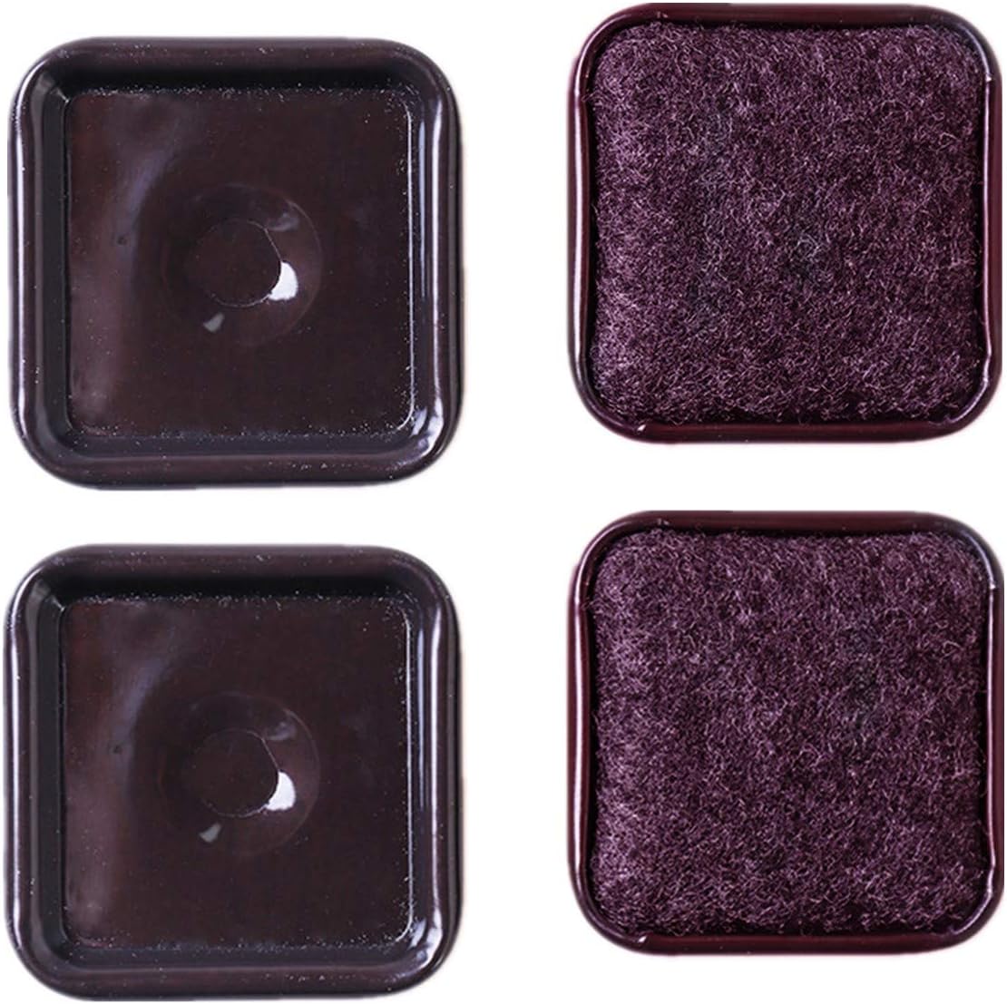 4 Pack Furniture Cups, Chair Leg Tips with Felt Pads Carpet Protector ...
