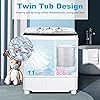 ROCSUMOO Portable Washing Machine with 17.6lbs Capacity, Laundry Washer ...