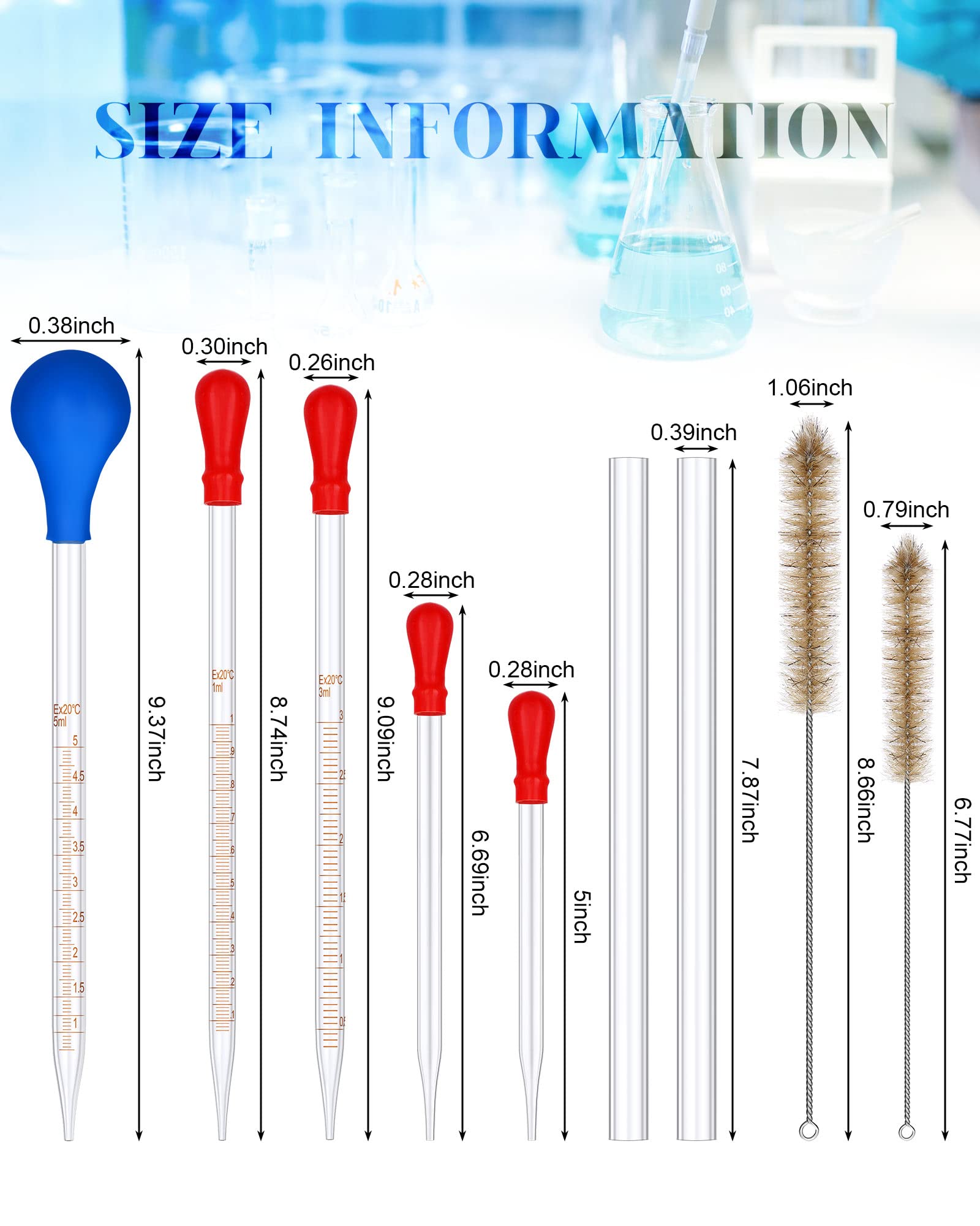 Mua 18 Pieces Lab Glassware Set Beaker Flask Cylinder Set includes 3 ...