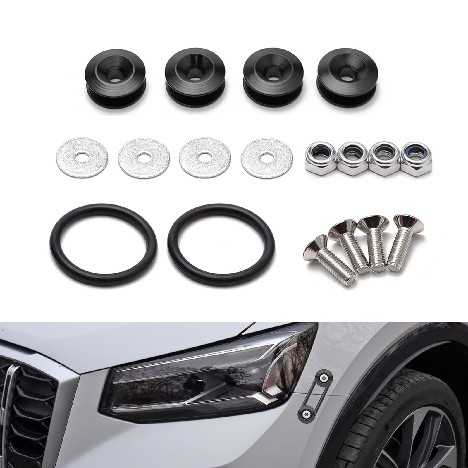 Mua Hawyet 1 Set Bumper Quick Release Fasteners Kit, Universal Front ...