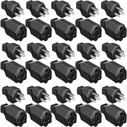 Treela 30 Pcs Extension Cord Plug Replacement Ends Male and Female 125v ...