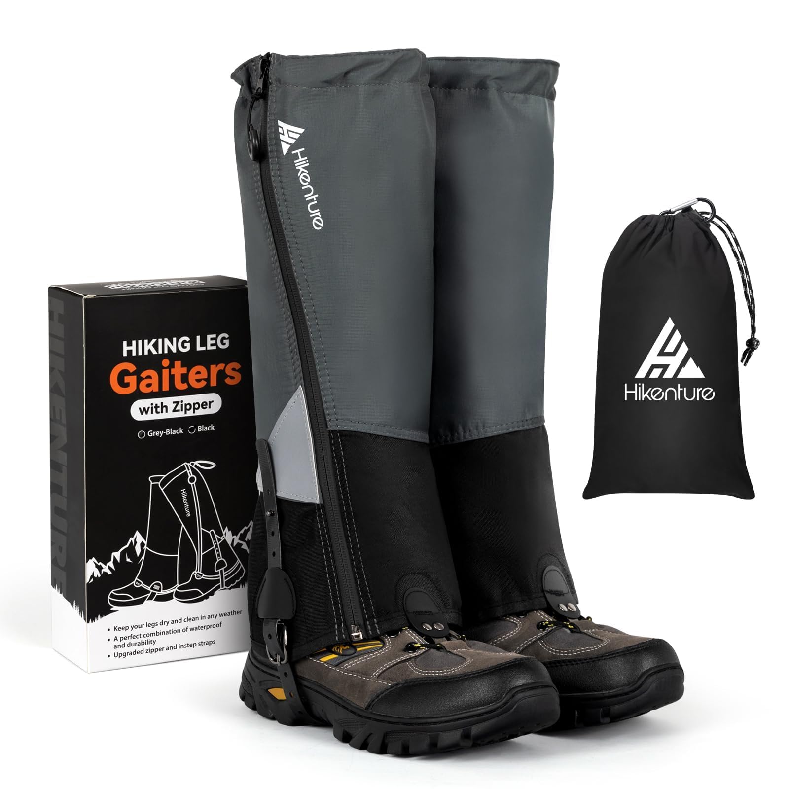 Hikenture Gaiters for Hiking Waterproof, Leg Gaiters with Upgraded ...