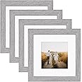 Amazon.com: KINLINK Square 6x6 Picture Frames Grey, Solid Wood Frames with Acrylic Plexiglass ...
