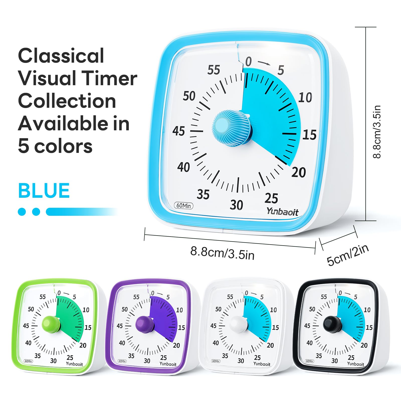 Mua Yunbaoit Visual Timer with Night Light, 60-Minute Countdown Timer ...