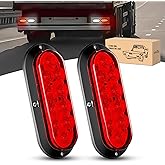 Amazon.com: Nilight 6 Inch Oval White LED Trailer Tail Lights Surface Mount 2PCS 10 LEDs ...