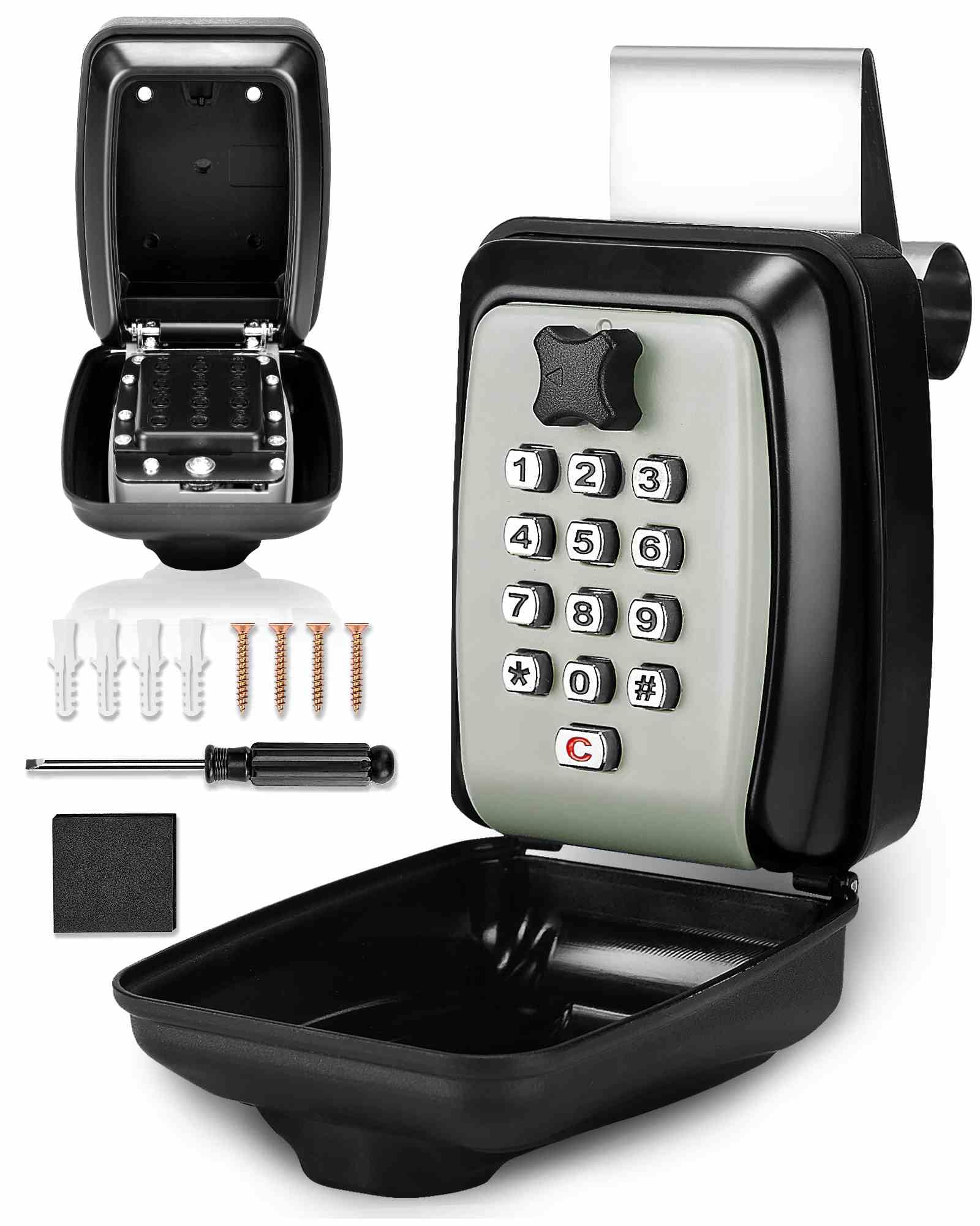 Mua Tevlaphee Car Lock Box Punch Button Combination Car Window Lock Box ...