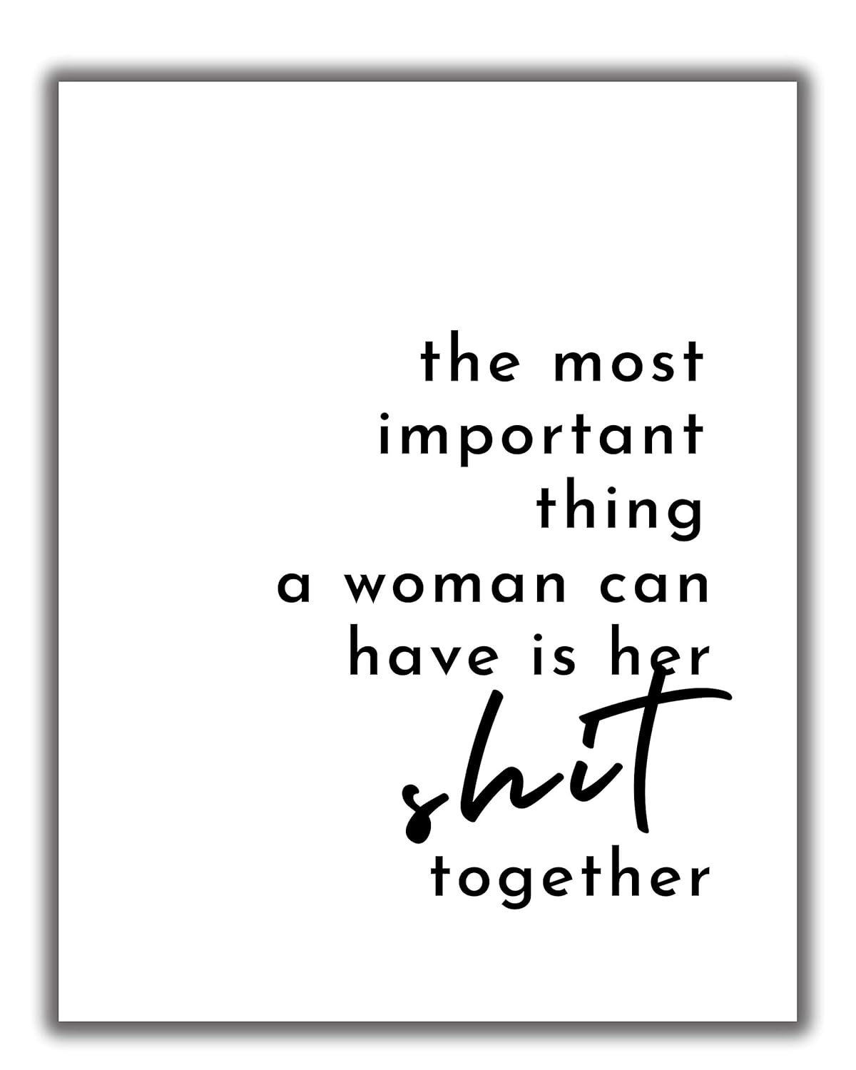 Amazon.com: ‘Have Your Shit Together’ Women’s Motivational Word Wall ...